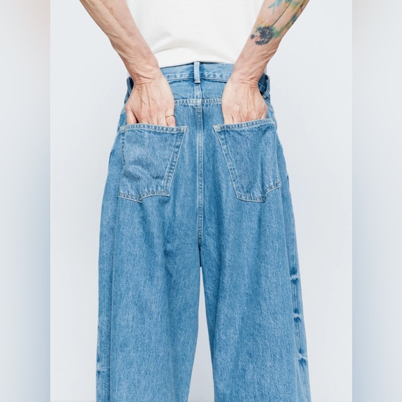 Raey | Jeans | Raey Extra Fold Organic Cotton Blend Wide Jet Leg Jeans ...